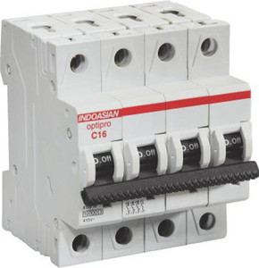 Indoasian 16Amp FOUR Pole AC MCB C Curve 16A FP MCB MCB Price in India ...
