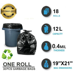 ShopeeBee 19X21 INCH (18 ROLLS) Medium 12 L Garbage Bag Pack Of 540 ...