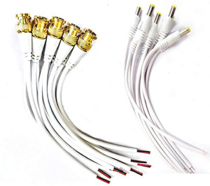 ATEKT high speed BNC Male 5 PS + DC 12VOLT 5 PS MALE Cable, For CCTV ...