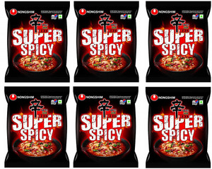 Nongshim Red Super Spicy Instant Noodles 120gm*6 Pack (Pack of 6 ...