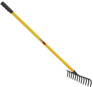 FALCON FRWH-12 Steel 12-Teeth Garden Rake with Steel Handle (Multicolor ...