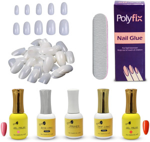 Gleevia EMI Gel Nail Extension Kit for Beginner and Professional Combo ...