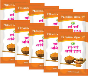 HI-FI Natural Ambe Halad Powder For Skin Care 80g - (Pack of 10 ...