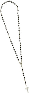 Airtick Black 6mm Stone Rosary Lord Holy Jesus Christ Cross Isa Masih ...