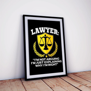 Lawyer Poster with Frame for Room and Office Decorative Fine Art Print ...
