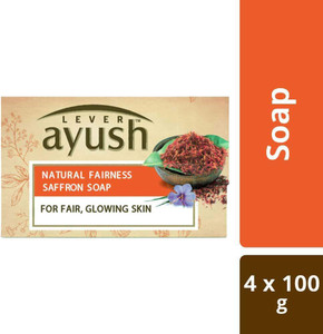 Lever Ayush Natural Fairness Saffron Soap, 100g (Pack 4) - Price in ...