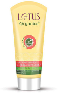 Lotus Organics+ Sunscreen - SPF 50 PA+++ Brightening Face Sunscreen ...
