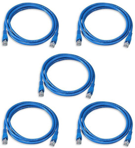 TERABYTE Patch Cable 3 m Pack Of 5 Patch Cable 3m High Speed RJ45 cat6 ...