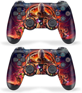 Techfit Combo of 2 Printed Skin Wrap Vinyl Sticker For PS4 DualShock ...