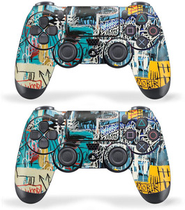 Techfit Combo of 2 Printed Skin Wrap Vinyl Sticker For PS4 DualShock ...