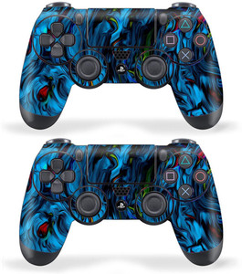 Techfit Combo of 2 Printed Skin Wrap Vinyl Sticker For PS4 DualShock ...