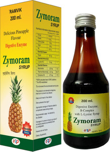 Ramvik Ayurvedic Zymoram Syrup | Digestive Enzyme Flavour Pineapple ...
