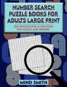 Number Search Puzzle Books for Adults Large Print: Buy Number Search ...