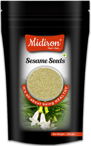 Midiron White Sesame Seed, White Till, Rich in Fiber & Iron (100 G ...