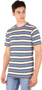 TRAIN HARD EVERYDAY Striped Men Round Neck Multicolor T-Shirt - Buy ...