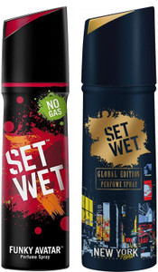 SET WET Funky Avatar & New York Nights (120 ml X 2) Perfume Body Spray ...