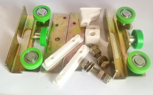 Hardware G-Channel Door Sliding Rollers (2 Pcs) 1 1/2 inch Swivel ...