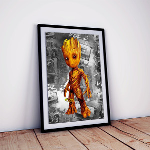 Guardians of The Galaxy I am Groot Poster Framed Wall Hanging ...