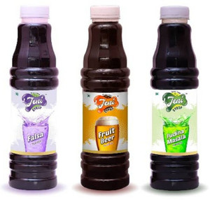 jeni Sharbat & Soda Pack of 3 Flavors - Falsa, Fruit Beer, Fudina ...