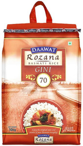 Daawat Rozana gini 70 basmatic rice 10 kg Basmati Rice (Long Grain ...