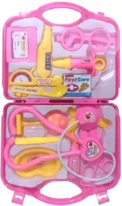 dtc Doctor Set 14 Pcs Kit For Kids (Pink) - Doctor Set 14 Pcs Kit For ...