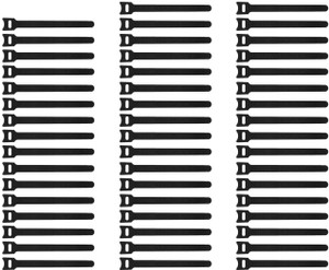 SYGA 50pcs Velcro Cable Tie, Hook and Loop Straps Fastener, Nylon ...