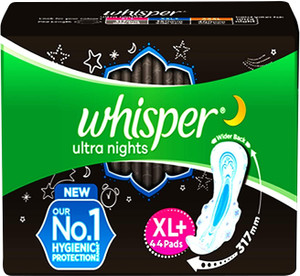 Whisper Ultra Night for Women, XL+ 44 Napkins Sanitary Pad | Buy Women ...