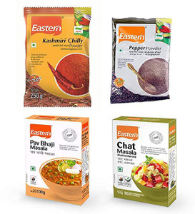 Eastern K Chilli(250g), Pepper pow(50g),Pav Bhaji & chat Masala(100g ...