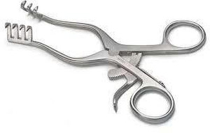 BSI Weitlaner Retractor Premium Quality Curved, 3X4 Blunt Self ...