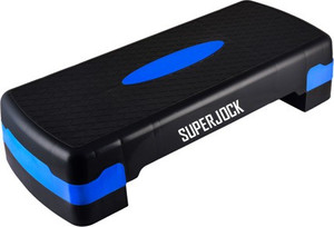 Superjock Adjustable Steppers Fitness Platform Stepper 68cms Blue ...
