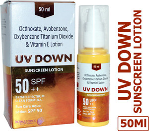 DERMA TOPICS HEALTH CARE Sunscreen - SPF 50 PA++ UVDown Sunscreen ...