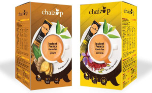 chaizup Instant Ginger & Saffron Premix Tea - Pack of 2 X 10 Sachets of ...