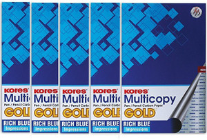 Flipkart.com | KORES Multicopy Pen, Pencil Carbon Paper Gold Rich Blue ...
