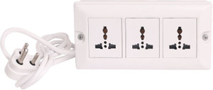 BAHUL Power strip extension multi outlet board 3 FLAT PIN FITTED WITH 4 ...