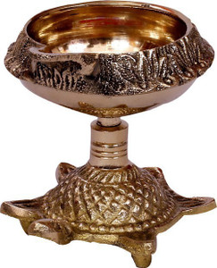 SHRI ANAND Brass Kuber Golden Kachua Design Oil Lamp Diya Deepak for ...
