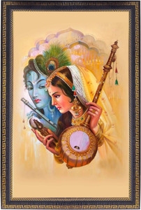 THE BEAUTYFUL MEERA KRISHNA CANVAS POSTER WITH WOODEN FRAME, 300 GSM ...