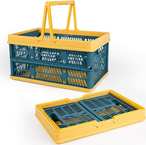 LivHomes Plastic Multipurpose Collapsible Basket, Crates/Stackable ...