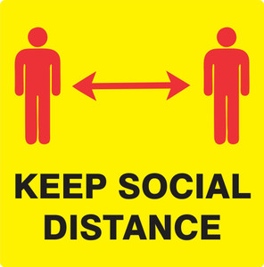 ZEDEF KEEP SOCIAL DISTANCE Emergency Sign Price in India - Buy ZEDEF ...