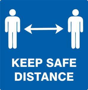 ZEDEF KEEP SAFE DISTANCE Emergency Sign Price in India - Buy ZEDEF KEEP ...