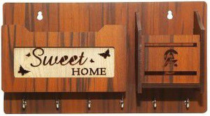 ARSH Craft Sweet home Self and mobile Wood Key Holder Price in India ...