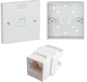 HL Technology RJ45 CAT6E Lan I/O Network Keystone Jack, Gang Box and ...