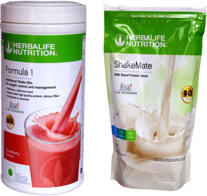 HERBALIFE Formula 1 Shake- Strawberry Flavor With Shake Mate -Vanilla ...