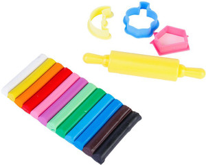 Mopslik Extra Soft, Endlessly Reusable Kids Modeling Clay 10 Color Pack ...