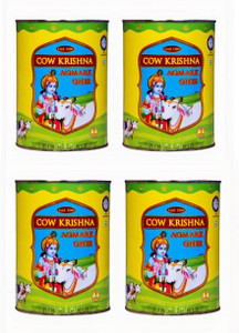 Cow Krishna Agmark Ghee-Pure Cow Ghee 1 LTR (Pack of 4) Ghee Tin Price ...