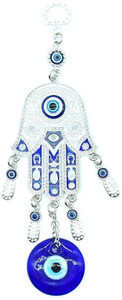 Dalvkot Hamsa Hand Evil Eye Nazar Suraksha Wall Hanging for Good Luck ...