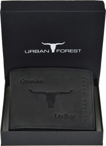 URBAN FOREST Men Black Genuine Leather Wallet Black - Price in India ...