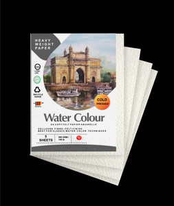 Flipkart.com | VARIETY 5 SHEETS UNRULED A/3 300 gsm Watercolor Paper ...