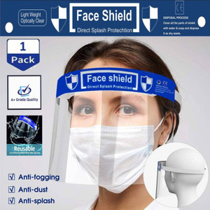 abron tech Full Face Shield Mask, face shield mask reusable, plastic ...