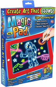 Spocco ™Kids Learning Magic Sketch Drawing Pad Light Up LED Glow Board ...
