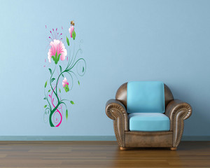 Digi2cart 50 cm Light Lilly Art Self Adhesive Sticker Price in India ...